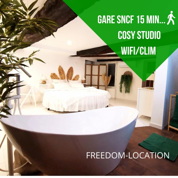 Studio éQuipé Avec Lit Rond / Baignoire Ilot / Table Massage Aux Arcs - La Motte