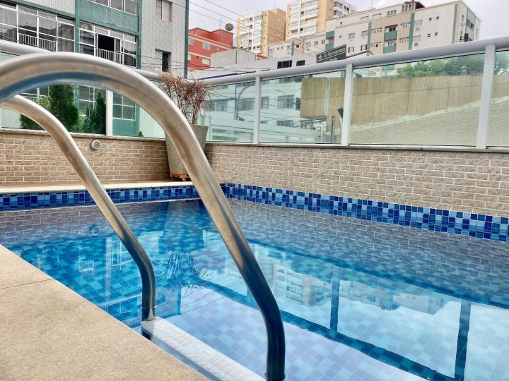 F034 - Apto No Forte Churrasqueira, Wi-fi E Piscina - São Vicente