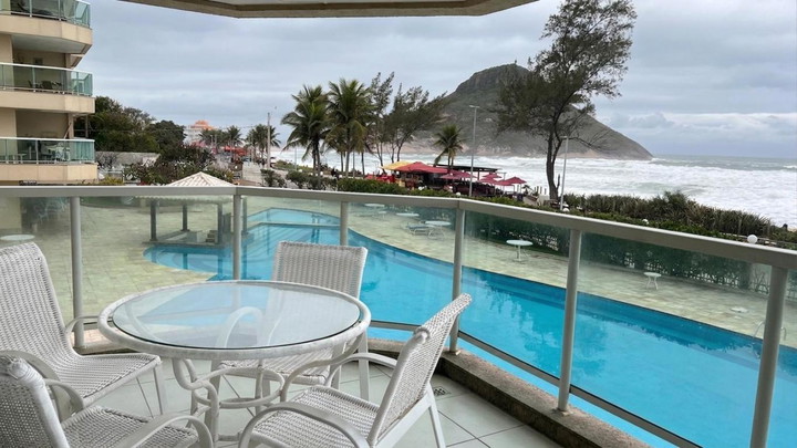 Flat Beira Mar, Pé Na Areia Recreio, Garagem, Cozinha, Wifii, Vista Livre - Rio de Janeiro, Brezilya
