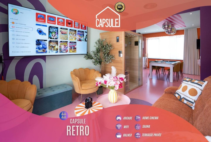 Capsule Retro Balnéo - Sauna - Billard -Switch 2 - Wavre