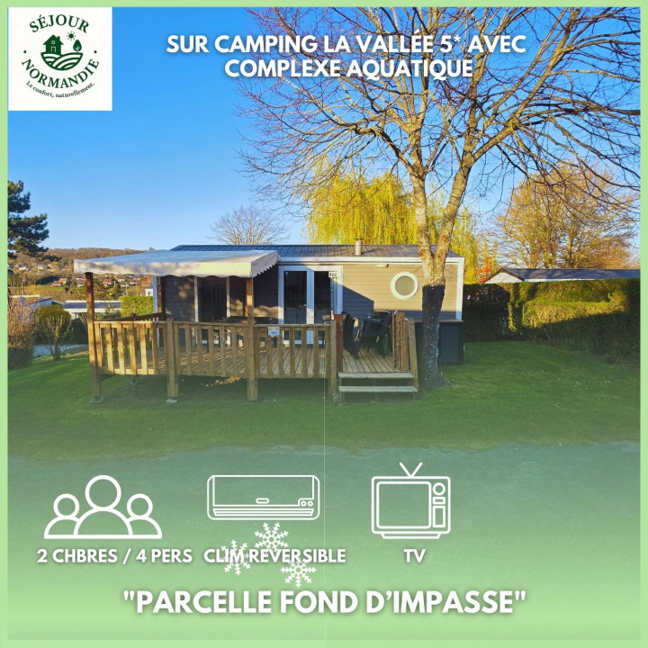 Séjour Normandie - Houlgate - Mobilhome Confort 2ch-4p Avec Clim - Camping 5 éToiles - H158 - Houlgate