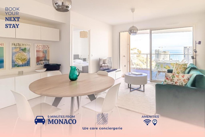 Superb New 2-room Apartment -Parking Border Monaco - Menton