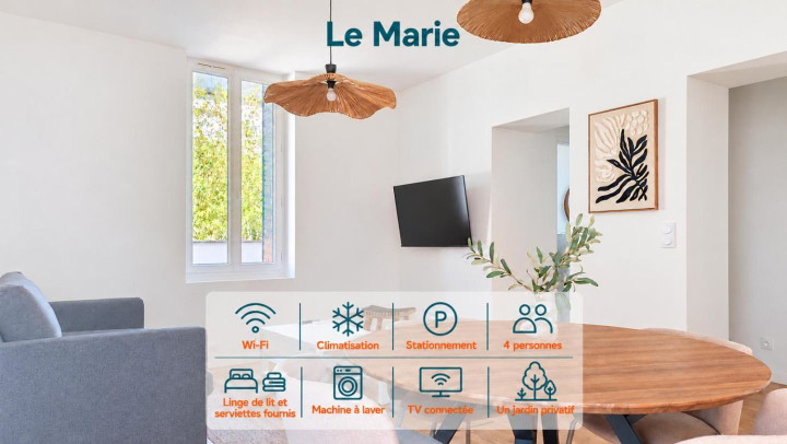 Le Marie - Appartement Avec Jardin - 4 Personnes - Portes-lès-Valence