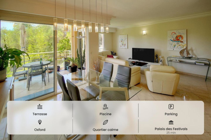 Lumineux 3 Chambres Terrasse Piscine Parking A3b134 - Cannes