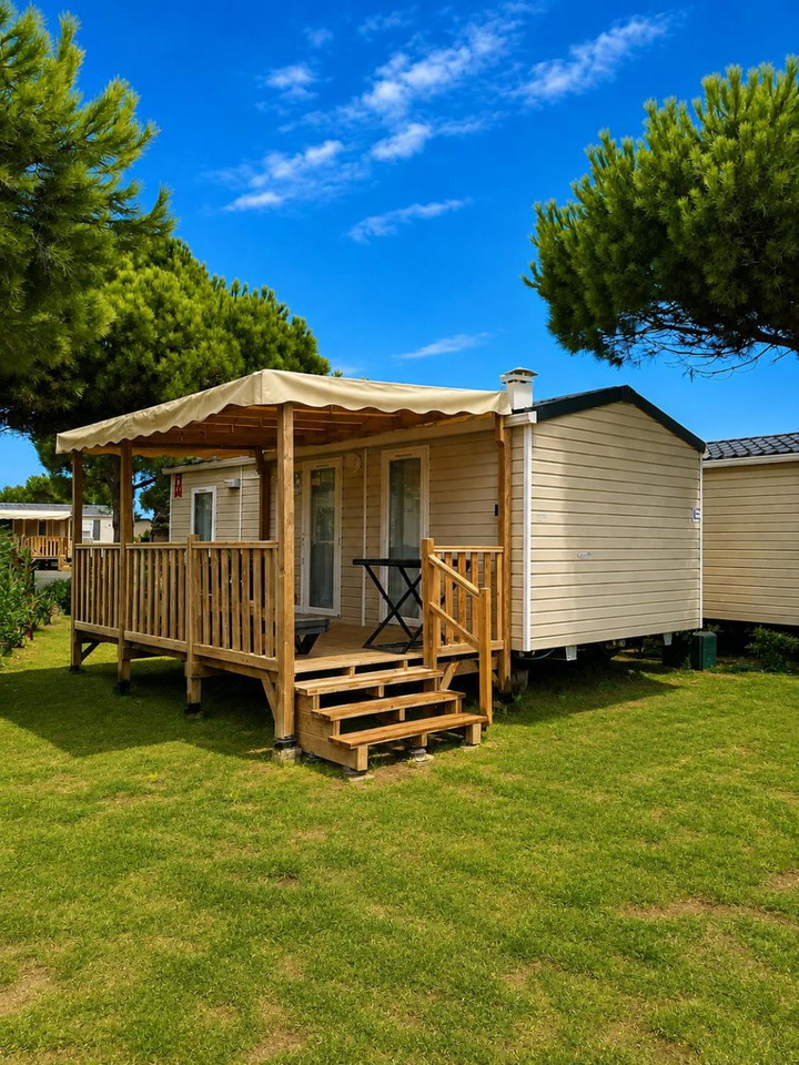 Mobil-home 4 Personnes Camping Le Marisol 5 éToiles A Torreilles - Sainte-Marie