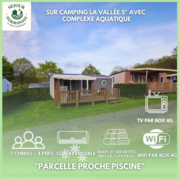 Houlgate-154- Mobilhome Cosy 4 Personnes Camping 5 éToiles - Houlgate