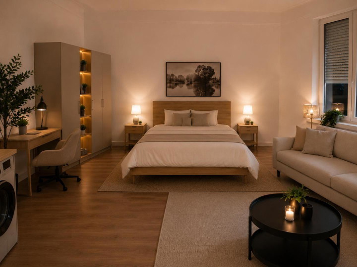 Meba Living Premium Studio Queensize Bett, Wlan, Küche & Nespresso - Nordrhein-Westfalen