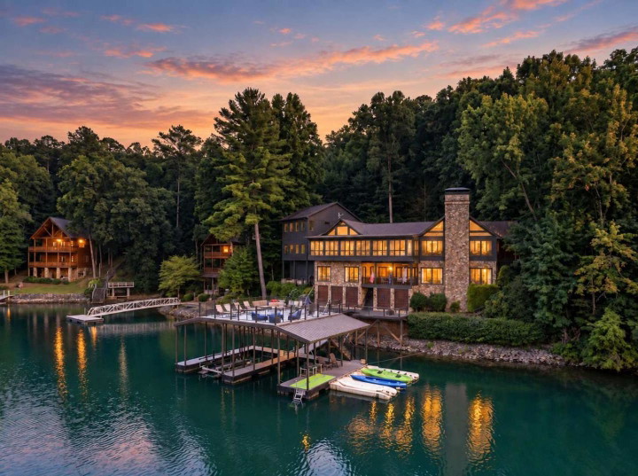 5br Lakefront Dock Hot Tub Theater Games - Blue Ridge, GA