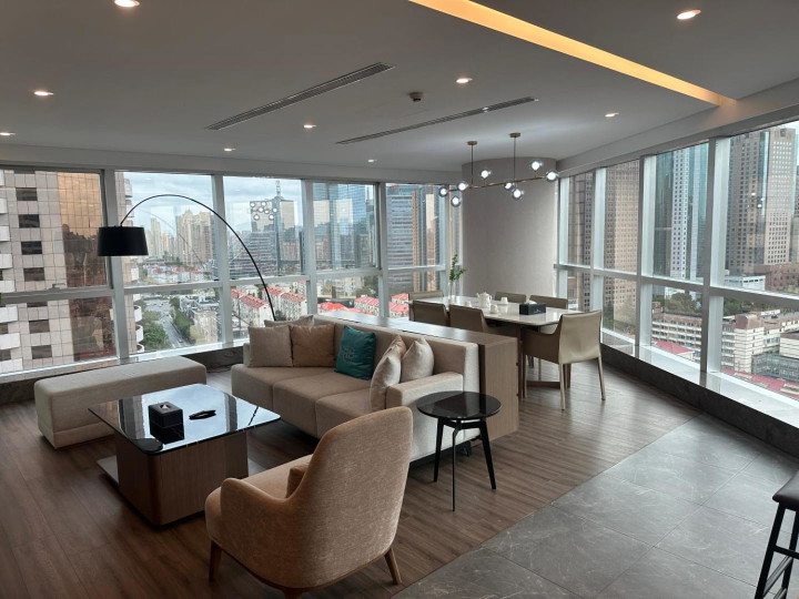 Riverdale Residence Lujiazui, Rare Spacious Modern River View Serviced Apartment, Floor To Ceiling Windows, Near Century Avenue Metro Station - Shanghái