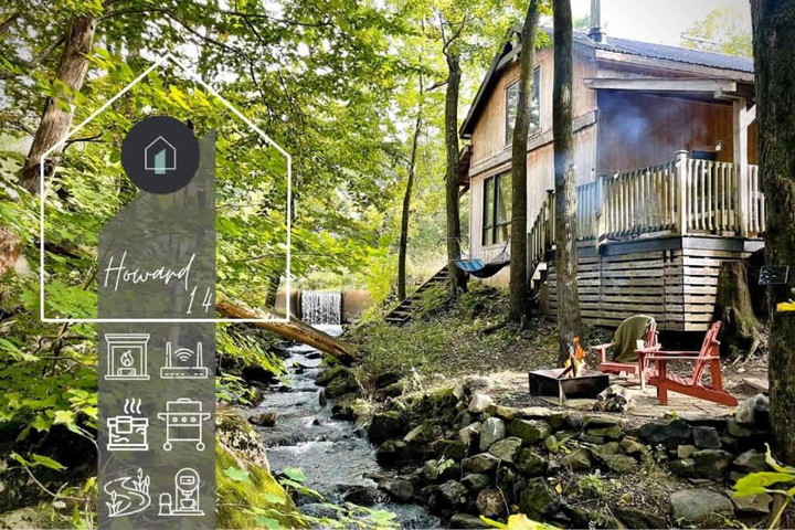 Le 14 Chalets Howard - Spa-shower-hammock-bromont - Bromont