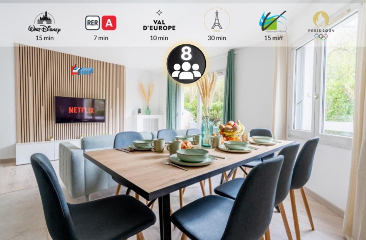 The Green Wood - Appartement 8 Pers - Disneyland Paris 15min - Terrasse - Pontault-Combault