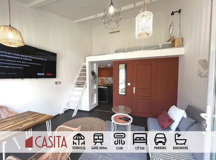 Casita: Maison Duplex +Parking/terrasse/netflix - Troyes