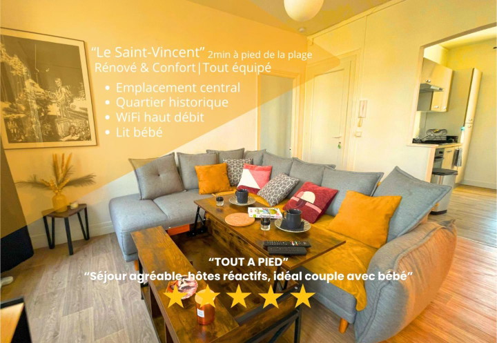 Hypercentre-plage, Emplacement Idéal - Cocon De 50m2 "Le Saint-vincent" - Le Havre