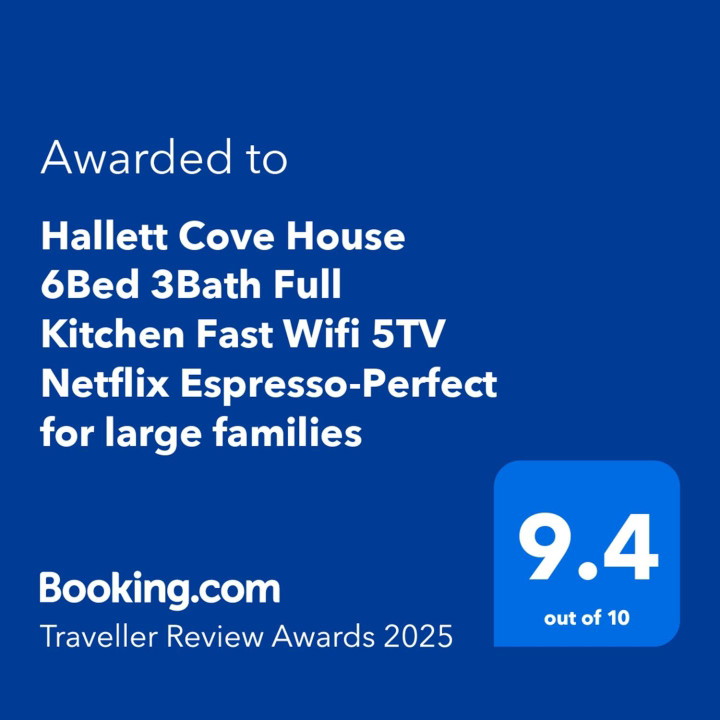 Hallett Cove House 6bed 3bath Full Kitchen Fast Wifi 5tv Netflix Espresso-perfect For Large Families - Glenelg