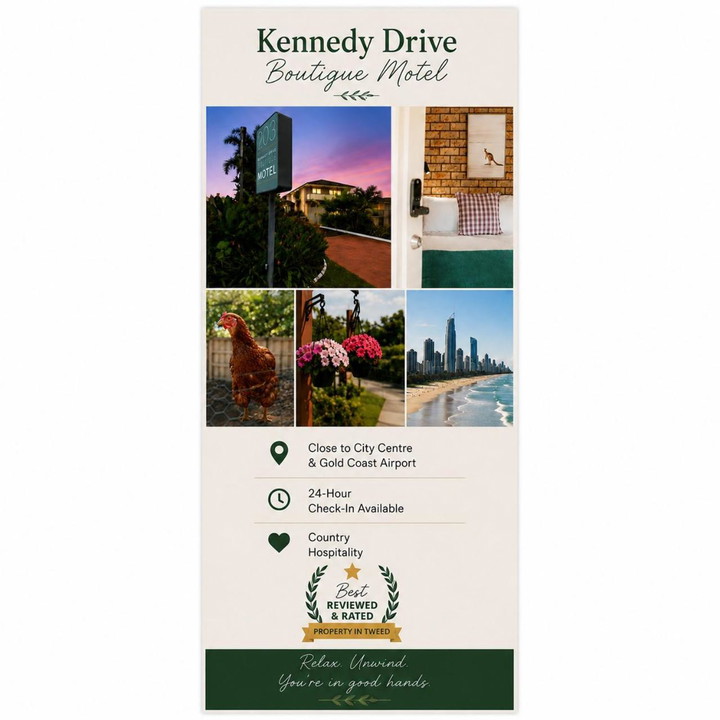Kennedy Drive Boutique Motel & Nursery- Close To City Centre & Airport - 24 Hour Self Check-in - Tweed Heads