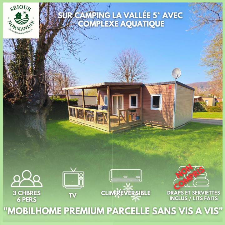 Séjour Normandie - Houlgate - Mobilhome Confort 3ch-6p Avec Clim Et Tv - Camping 5 éToiles - H335 - Houlgate