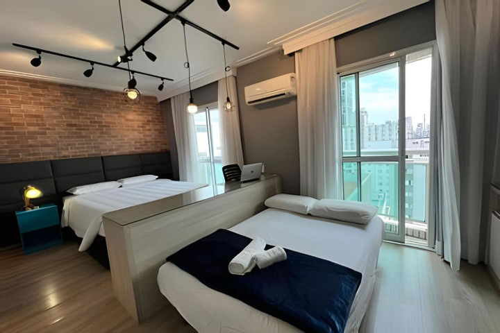 Flat Moderno C/ Vista Próx. Puc, Allianz, Pacaembu - Liberdade