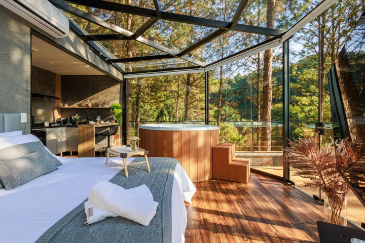 Maravilhosa Cabana De Vidro De Luxo Na Natureza - Pomerode