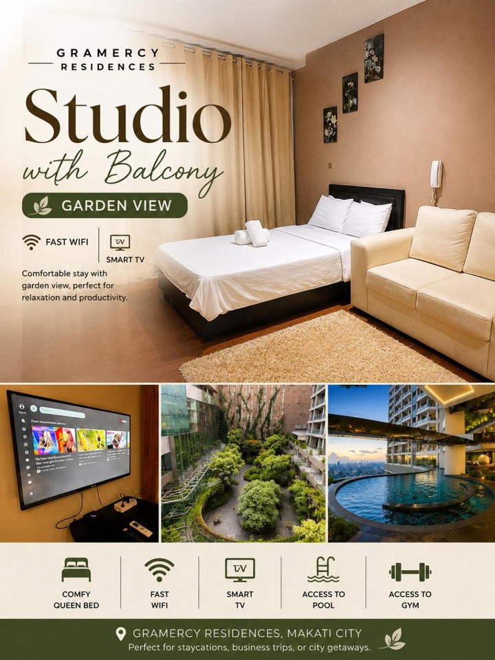 Gramercy Studio Low Floor Garden View With Wi-fi - Manila