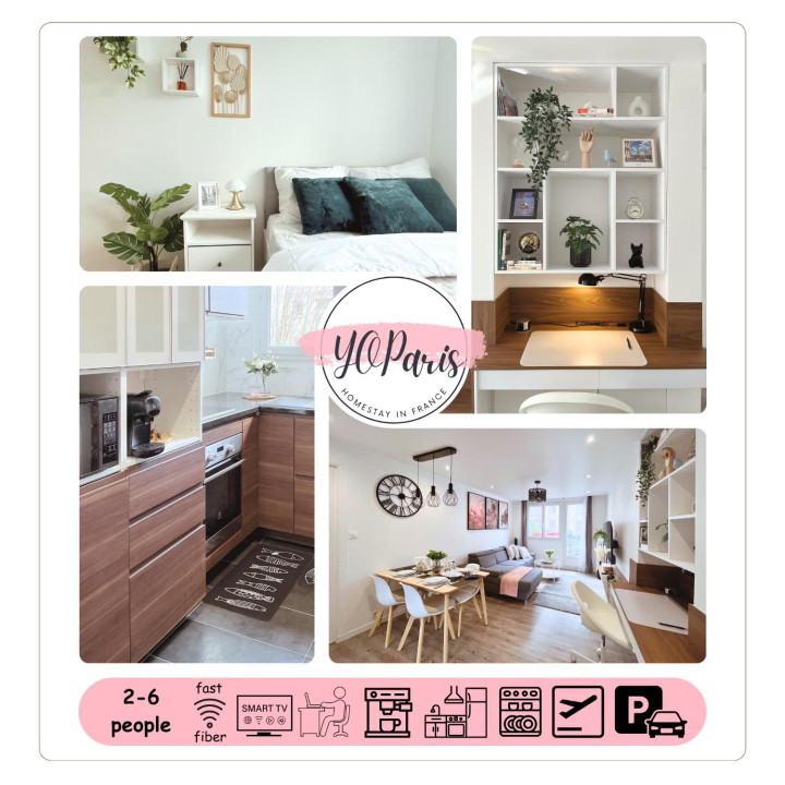 Entire 60m2 Apartment - Close To Paris - Parking - Kitchen - 2min Rerb - Olympic'24 - Fontenay-aux-Roses
