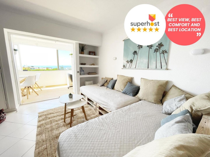 Panoramic Seaview - 2 Bedroom, Main Ave, 15 Min Walk Beach, Workspace - Faro District
