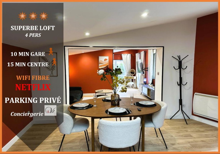 Loft O'chalet - 10 Min Gare - Parking Privé - Gare d'Amiens