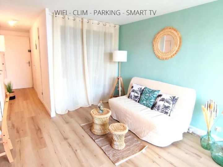 L'escapade : Charmant T2 -Parking Gratuit, Piscine, Wifi, Clim - Narbonne