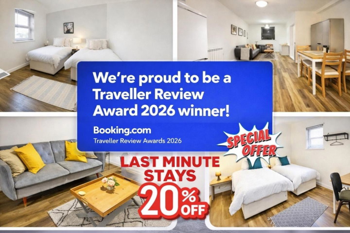 Premium Offer L Last-minute Escape L Aj Properties L High Street Cheltenham L Parking L Ideal For Short Or Long Stays - Town Centre Apartment, 4 Beds, 1 Bathroom - Cheltenham