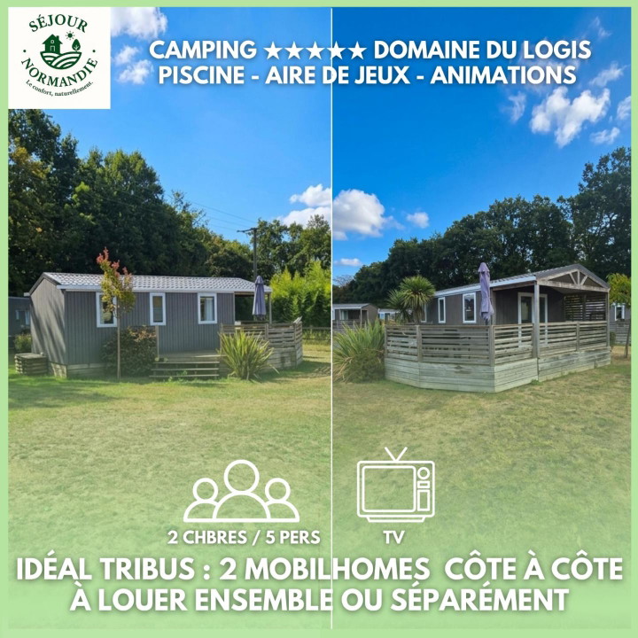 2 Mobilhomes Basic 2ch-5p Avec Tv - Camping 5 éToiles Au Coeur De La Bretagne Romantique - L05 L06 - Ille-et-Vilaine
