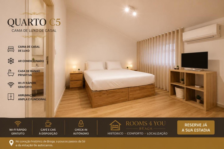 Rooms4you 3 In Historic Center Of Braga -