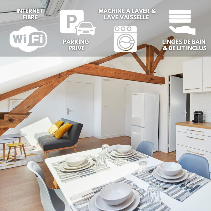 Minuit à Paris - Wifi Fibre/linge/parking - Châteaubriant