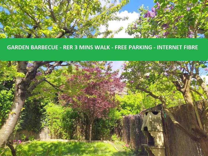 Garden House, Parking, 3 Mins Rer, 1km Paris - Nogent-sur-Marne