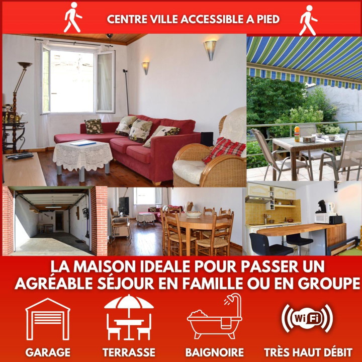 Le Pavillon De Papy Et Mamie - Garage - Terrasse - Proche Centre - Tarn