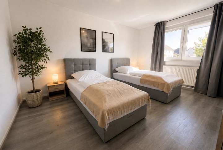 Havn Apartments Merseburg - 2 Schlafzimmer Mit 3 Einzelbetten, Balkon, Küche, Waschmaschine, Wifi - Merseburg