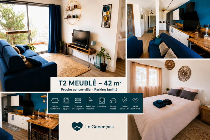 Charmant T2 Idéal Cv Parking Privé à La Résidence - Gap
