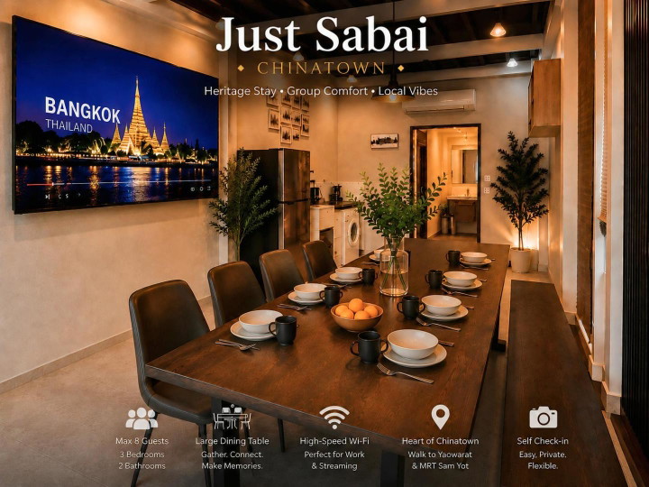 Just Sabai - 3br Heritage House In Chinatown - Bangkok