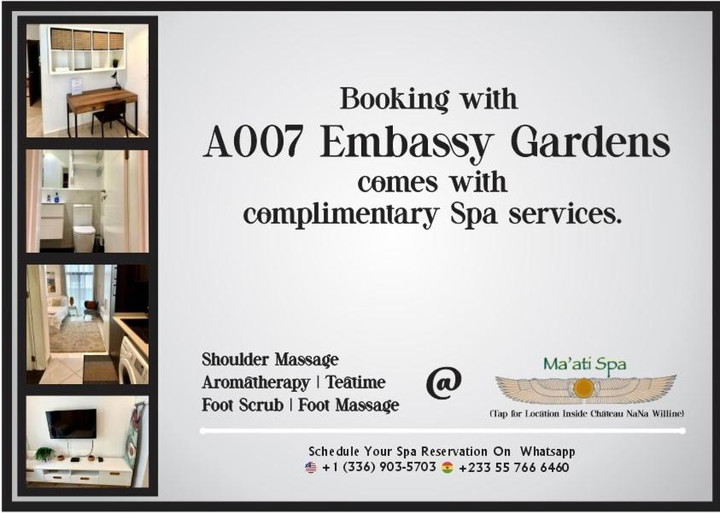 A007 Embassy Gardens Studio Apartm - Accra