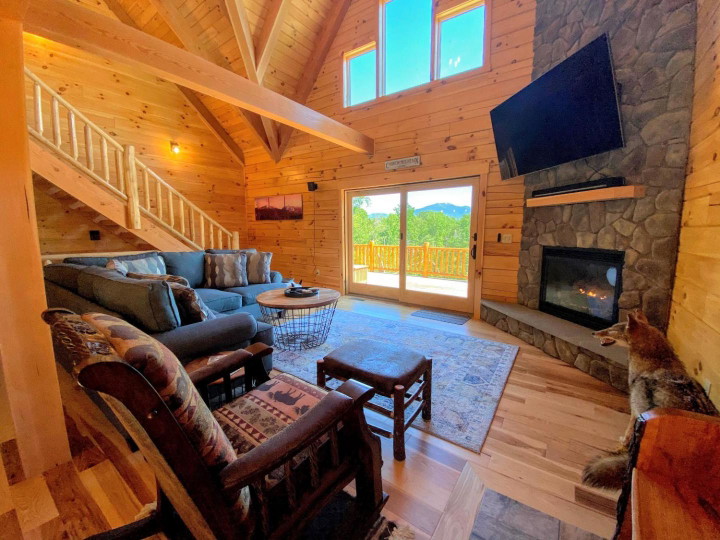 Uv Log Home With Direct Cannon Mountain Views Minutes To Attractions Fireplace Pool Table Ac - Bethlehem, NH