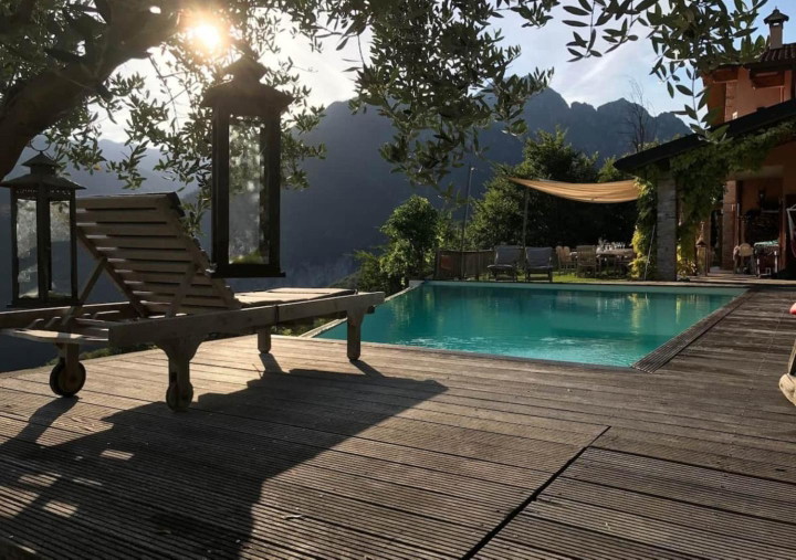 Rustico Mit Solarbeheiztem Infinity- Pool, Panoramablick & 4 Schlafzimmern - Limone Sul Garda