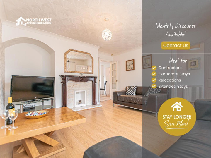 4-bed House In Lowton Ideal For Contractors & Families - イギリス ボルトン