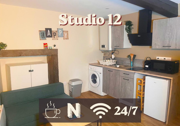 Studio 12 - Centre Ville - Calme - Netflix - 4p - Riom