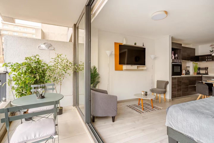 Departamento Suite, Centro Turístico Santiago, Aire Acondicionado Y Calefacción, Terraza Privada, Cowork, Palacio De La Moneda - Macul