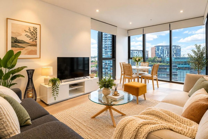 Modern 2br & Harbour View & Pool & Darling Square - North Sydney