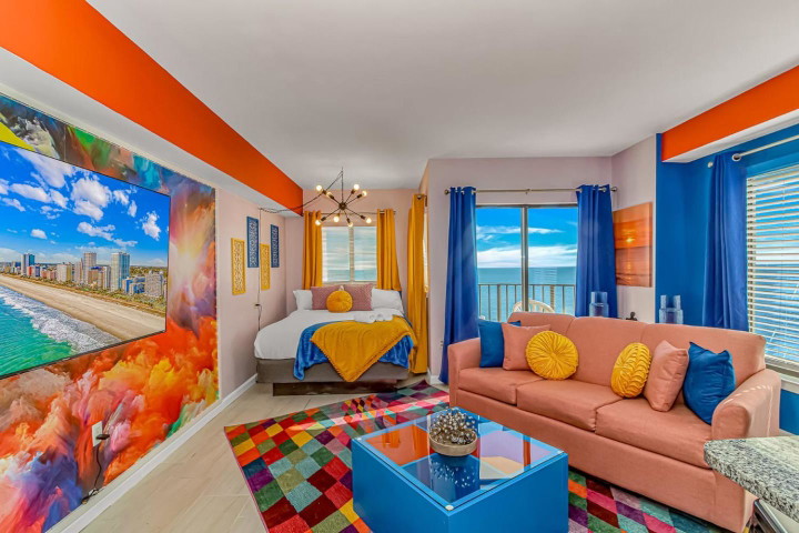 Vibrant & Remodeled Oceanfront Condo W Led Lights! Palace 1003 - Myrtle Beach, SC