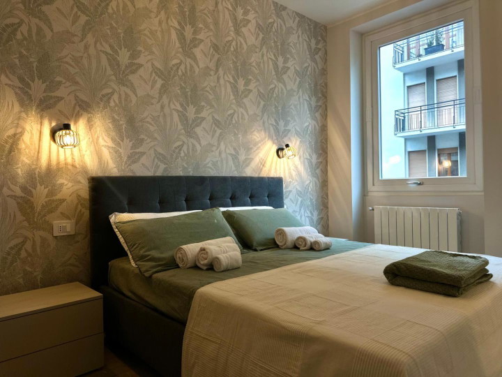 Appartamento Moderno Cucina Verde Salvia In Centro - Bergamo
