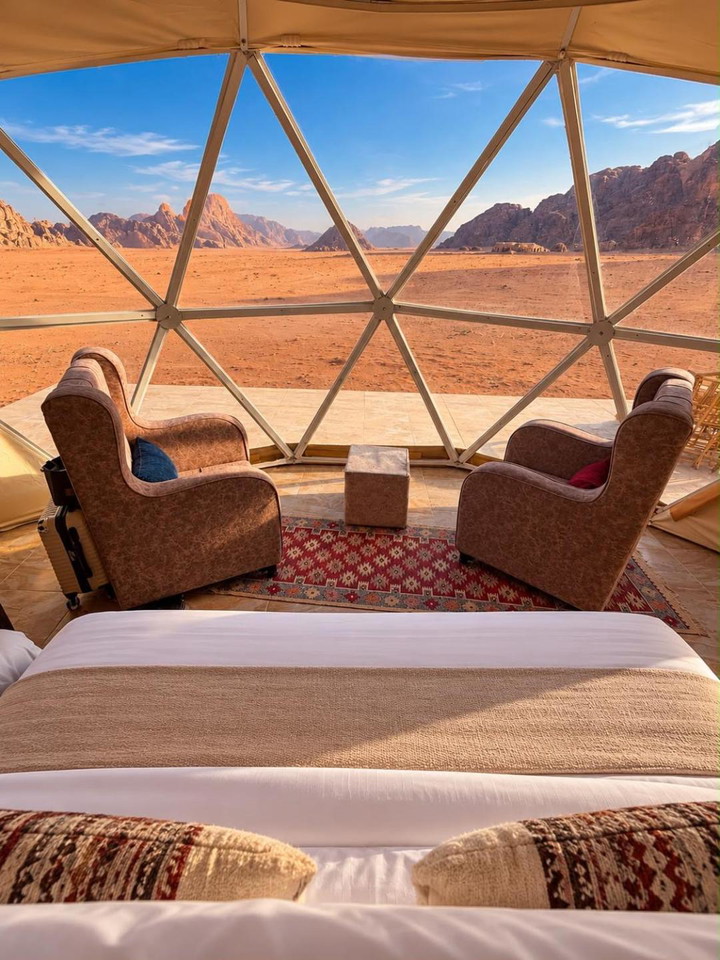 Wadi Rum Rimal View Camp Panoramic View - Jordan