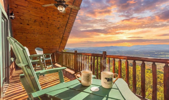 Luxury Log Cabin - Mountain Views - 2 King Suites - Sauna & Firepit - 15 Miles To National Park - Luray, VA