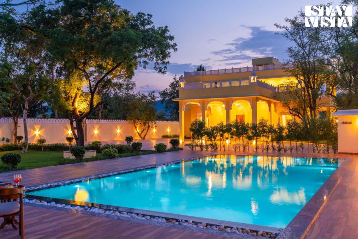 Stayvista At Raila Bagh With Pool, Mountain View - Jaipur