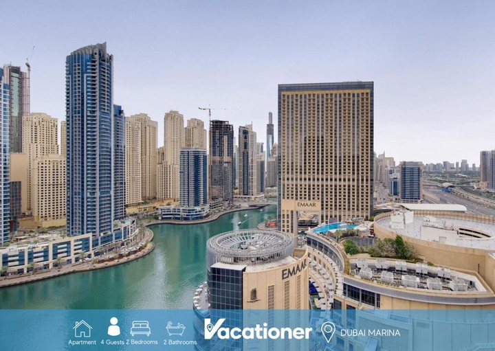 Vacationer Holiday Homes L Vibrant 2 Bed L Marina Skyline Views L Marina Walk - Dubai