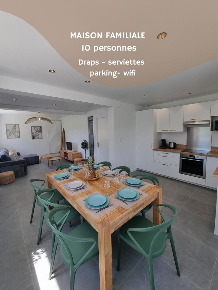 Maison Familiale - 10pers - 3 éToiles - Lumineuse Et Cosy - Draps Et Serviettes Inclus - Parking - La Torche 9 Min - Bretaña